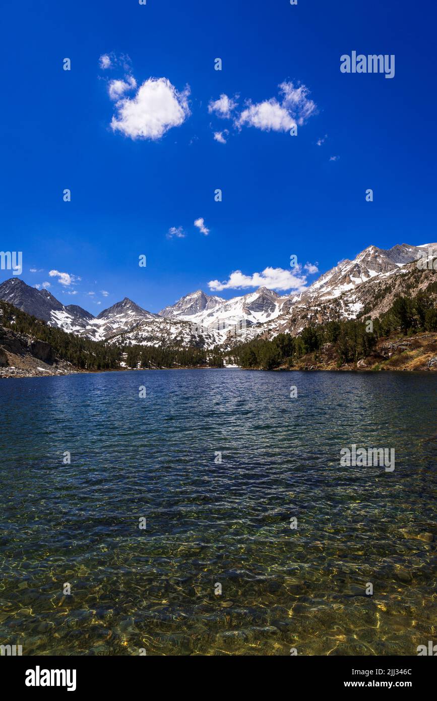 Long Lake in the Little Lakes Valley, John Muir Wilderness, California ...