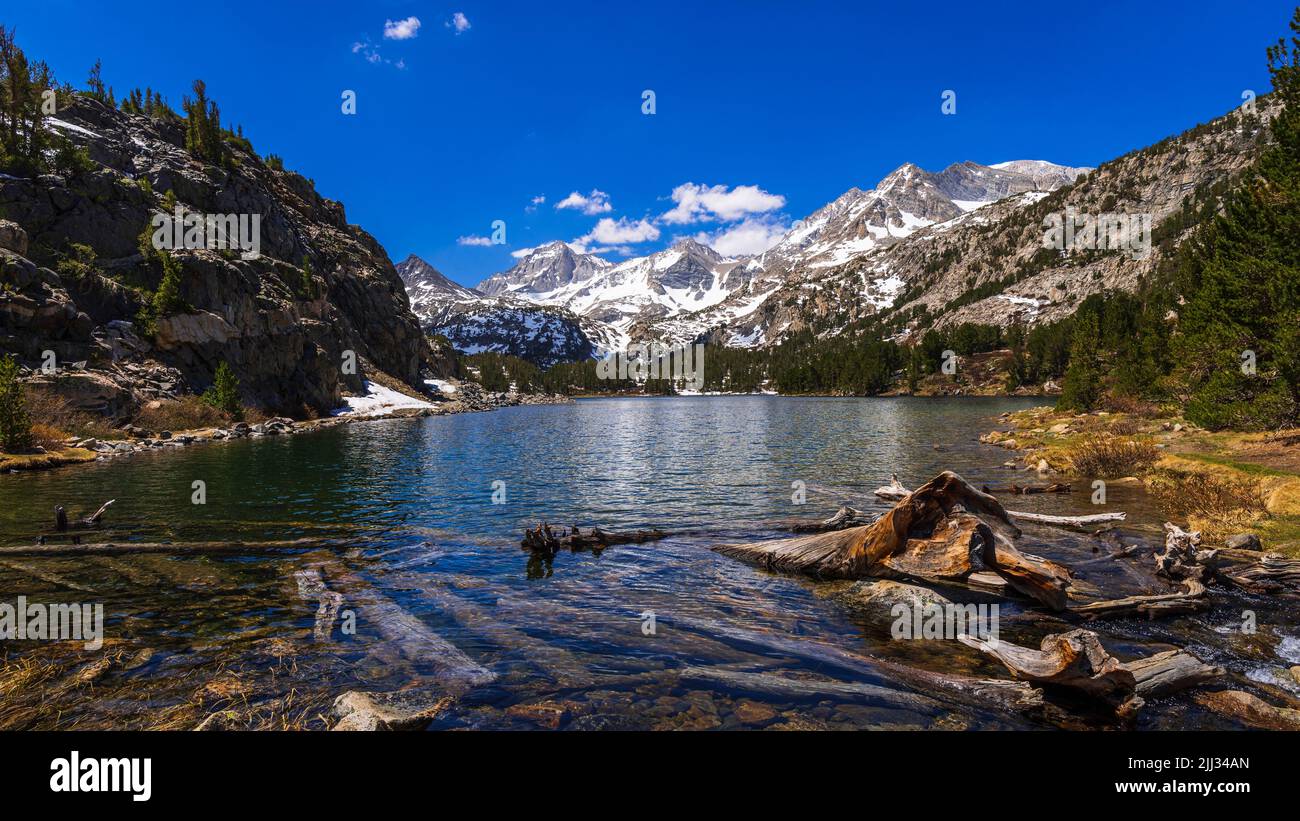 Long Lake in the Little Lakes Valley, John Muir Wilderness, California ...