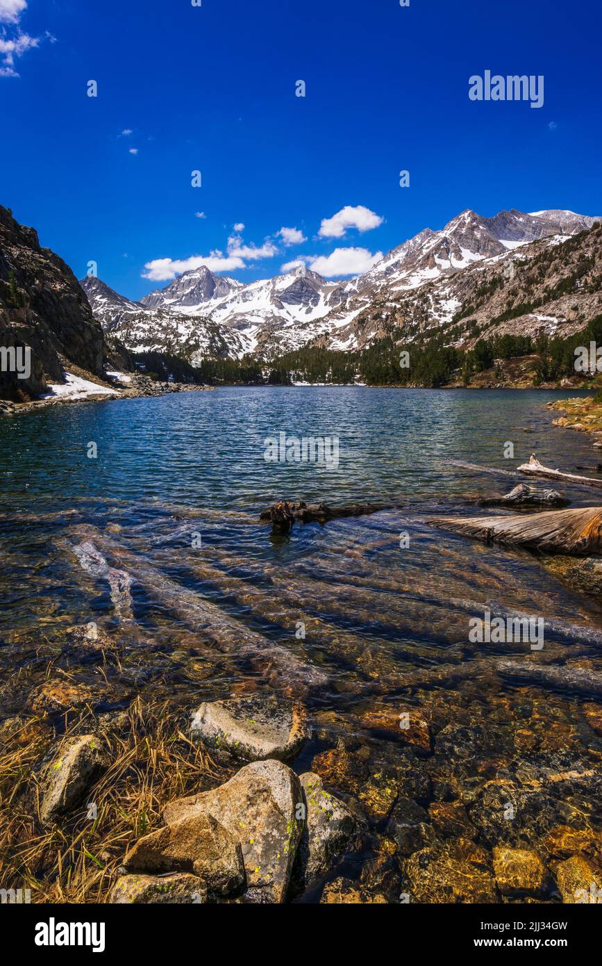Long Lake in the Little Lakes Valley, John Muir Wilderness, California ...