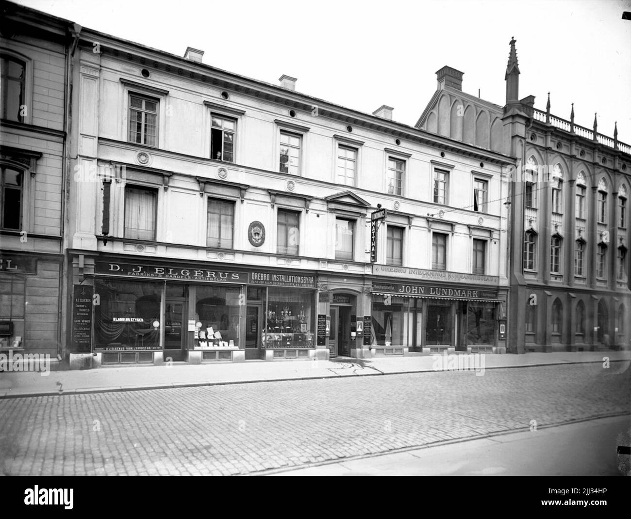 Three storey shop Black and White Stock Photos & Images - Alamy