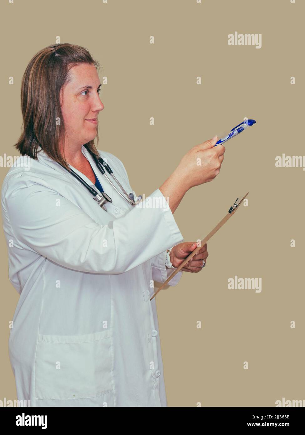 Nurse Practitioner making jokes while doing hospital rounds Stock Photo ...