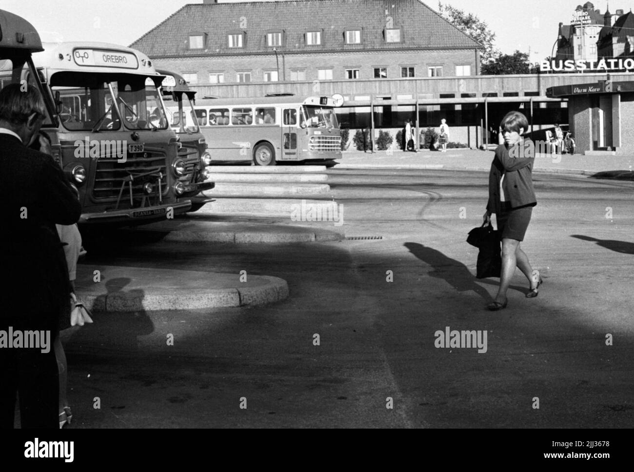 Bus terminal Black and White Stock Photos & Images - Alamy