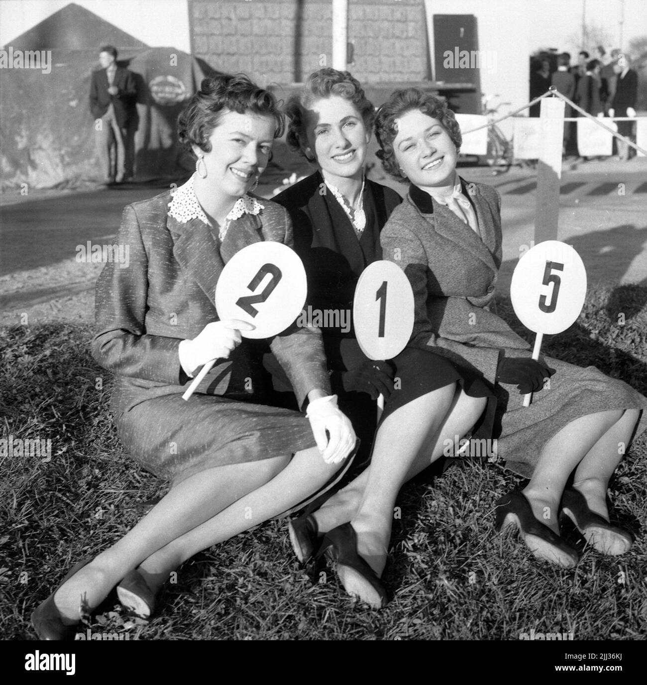 Inauguration of the fair and pictures from Expo.27 May 1955 Stock Photo ...