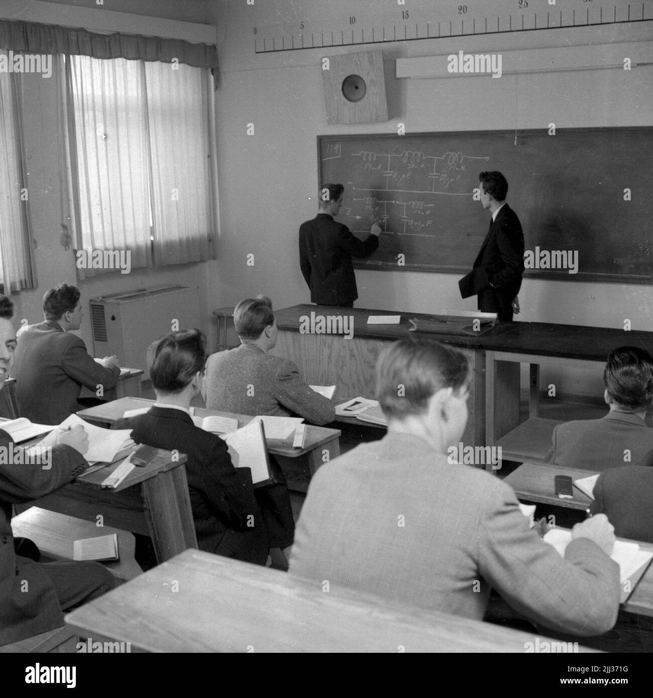 Technical engineering drawing labeled Black and White Stock Photos ...
