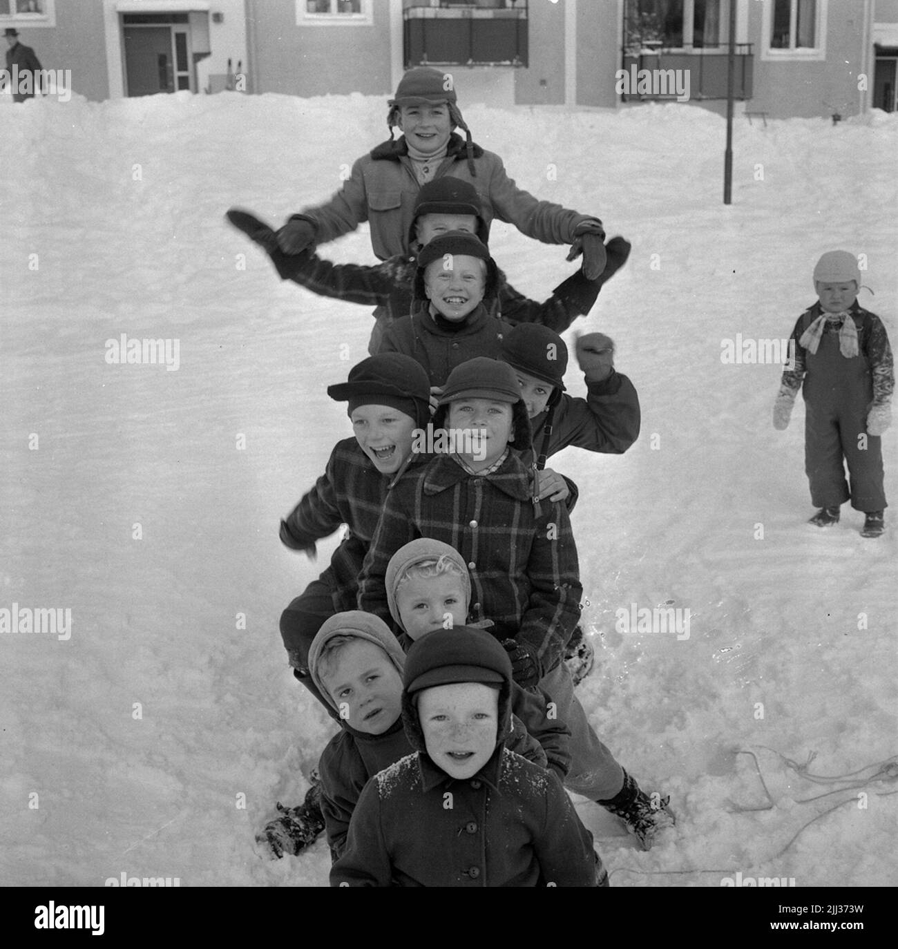 Christmas picture page.december 1955 Stock Photo - Alamy