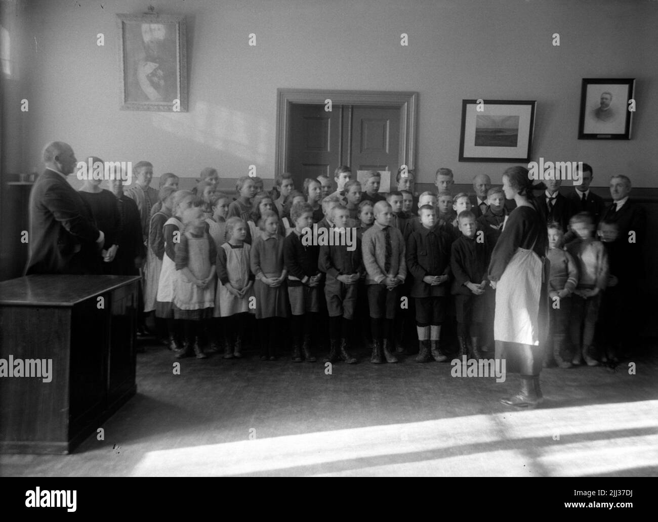 Deaf -School, interior of the assembly room, students and teachers ...