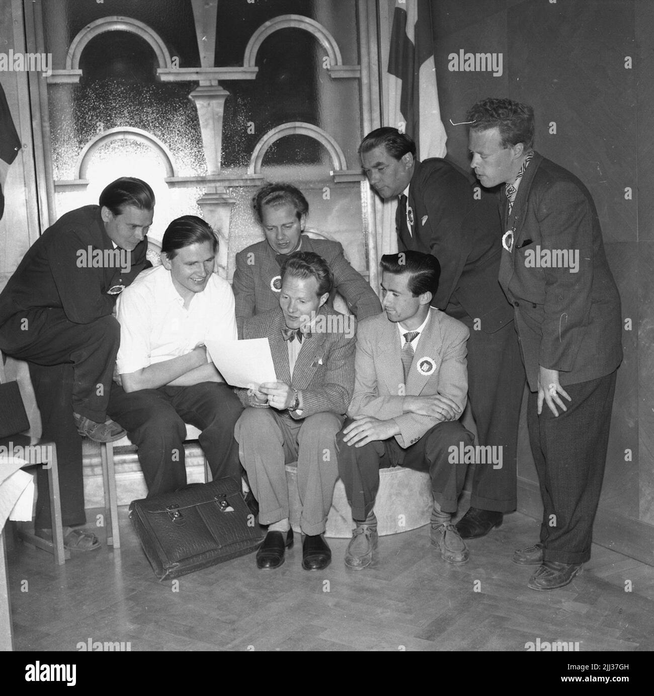 NGU Congress was inaugurated at Stortorget.3 July 1955 Stock Photo - Alamy