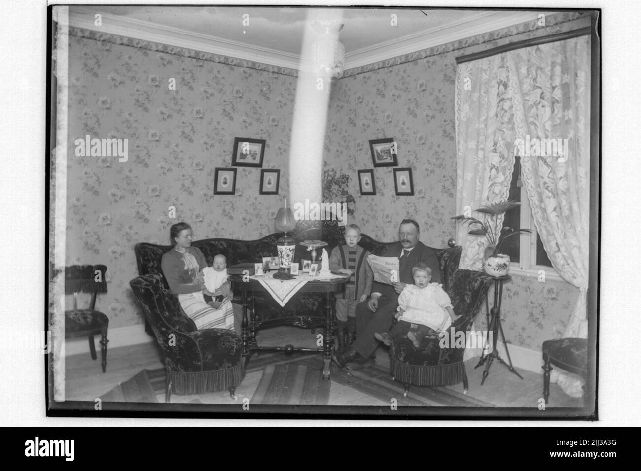 Room interior, 5 people.Carl Carlsson Stock Photo - Alamy