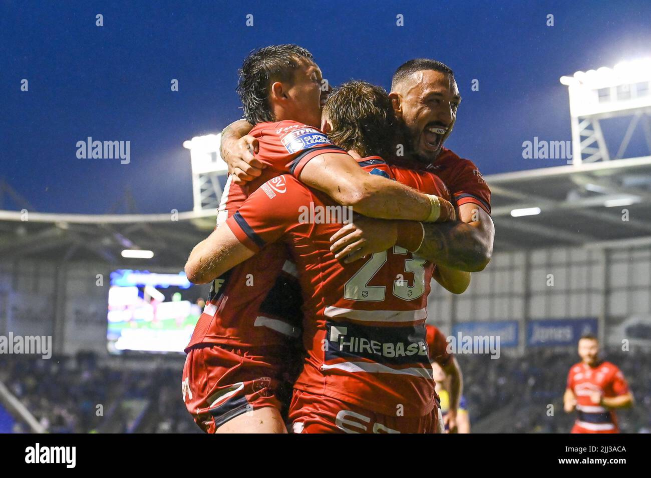 Ethan Ryan (23) of Hull KR celebrates his try Stock Photo - Alamy