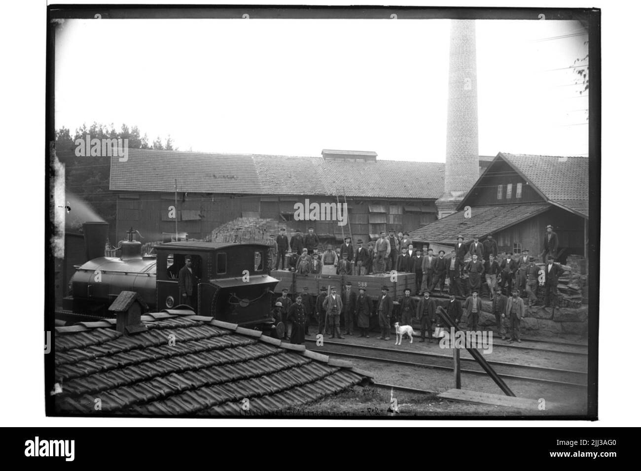Steam locomotive factory Black and White Stock Photos & Images - Alamy