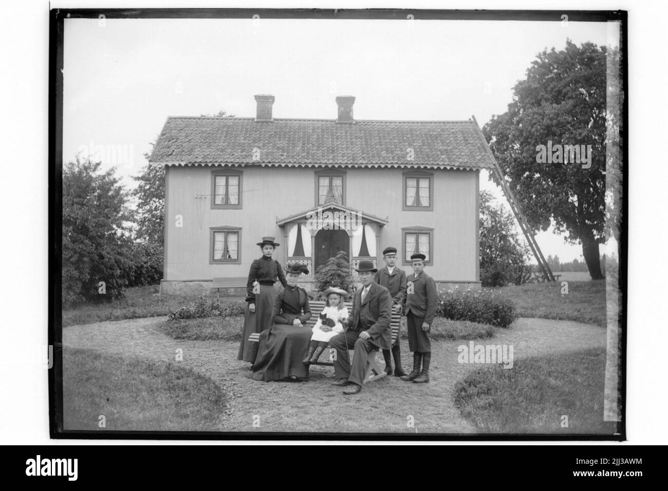 Two -storey couple's cottage, family 6 people.Gustaf Persson Stock ...