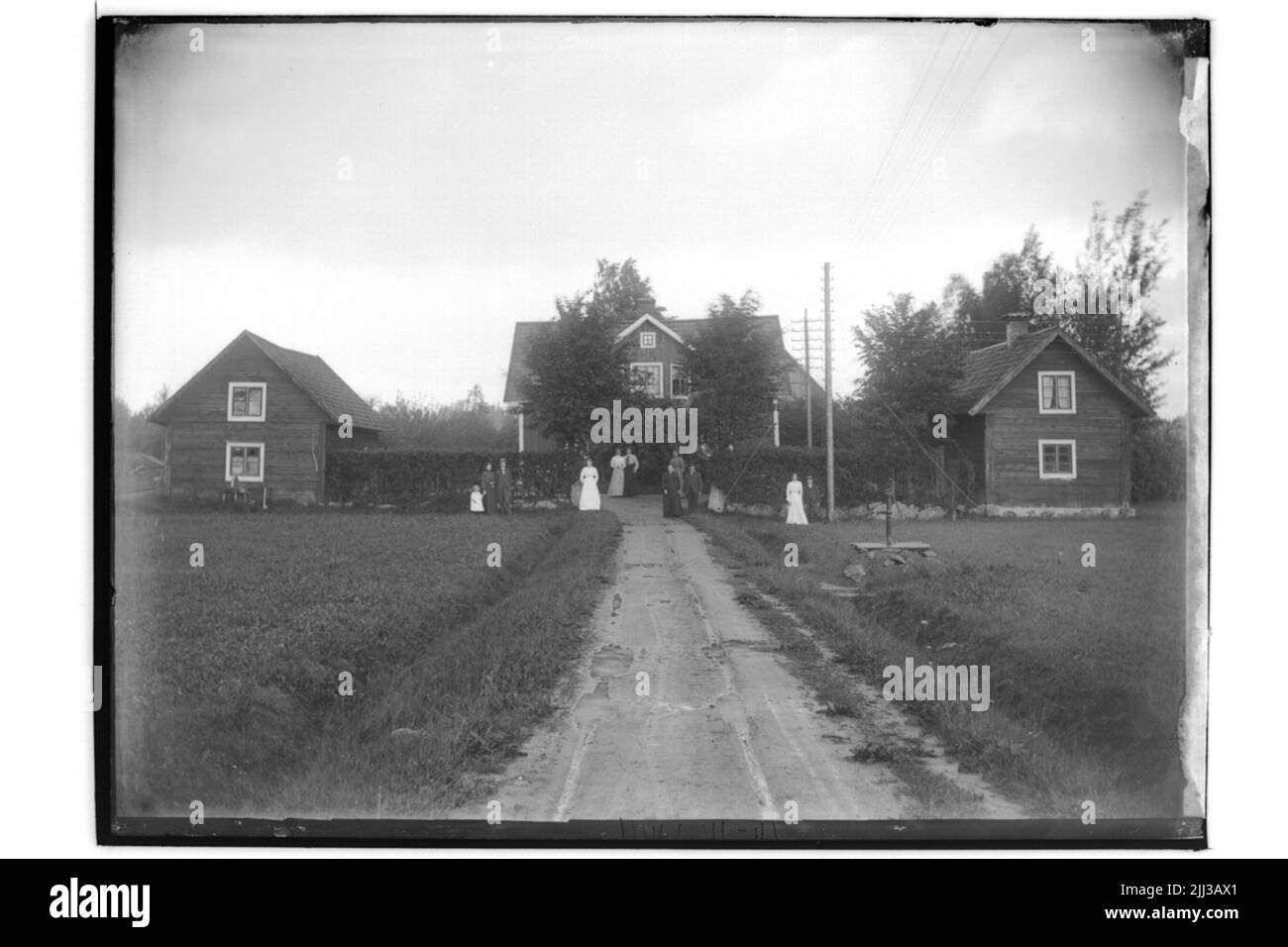Residential buildings people two Black and White Stock Photos & Images ...