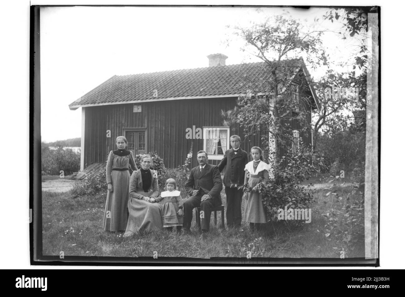 Residential building, family group 6 people.a.g. Pettersson Stock Photo ...