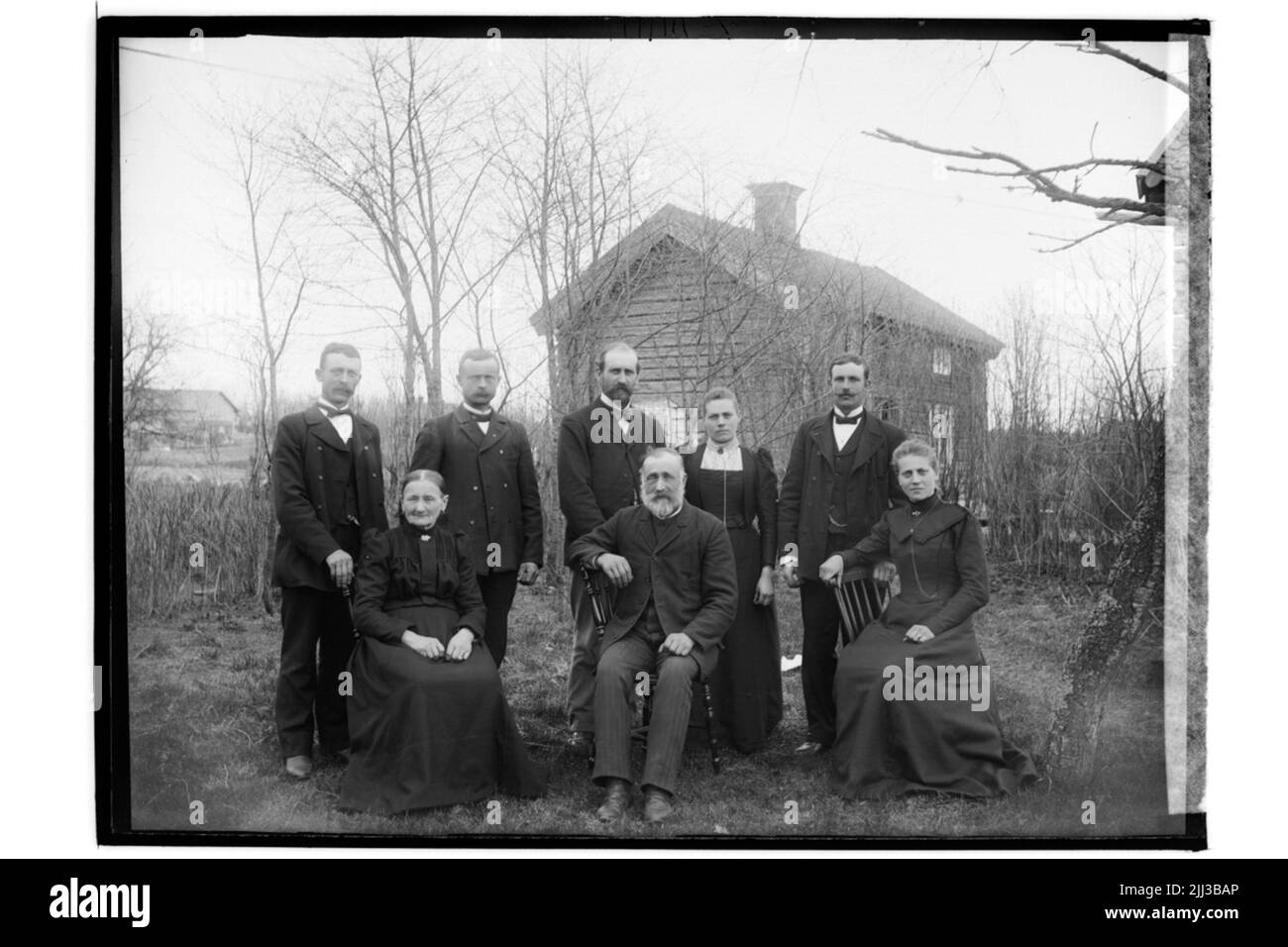 Residential buildings, family group 8 people.Johan Holm Stock Photo - Alamy