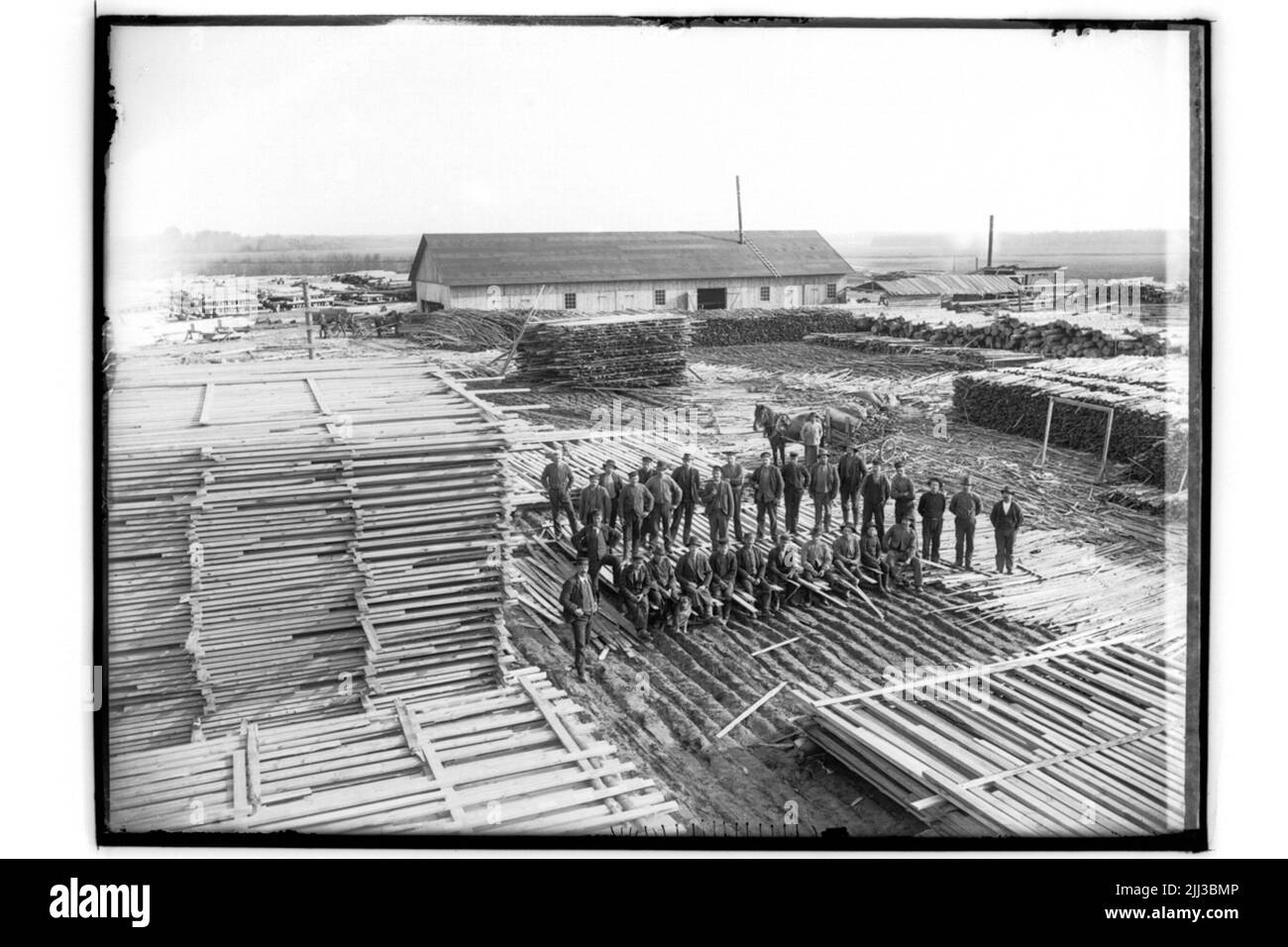 Örebro paper mill, Näsby, Almby parish view of the steam saw, 31 ...