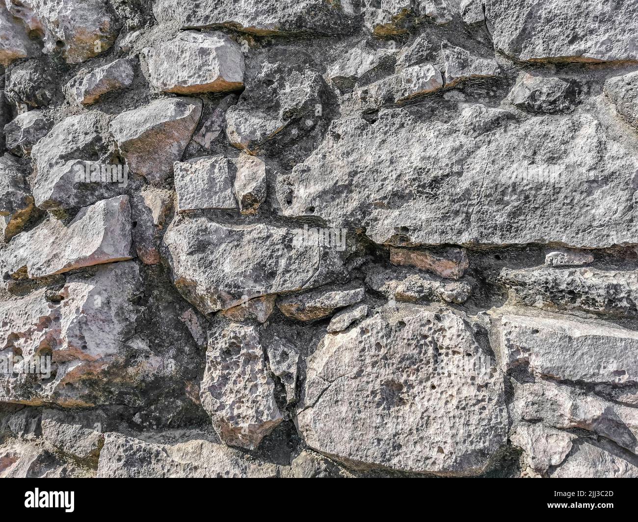 Texture and pattern of the ancient Tulum ruins Mayan site with temple ...