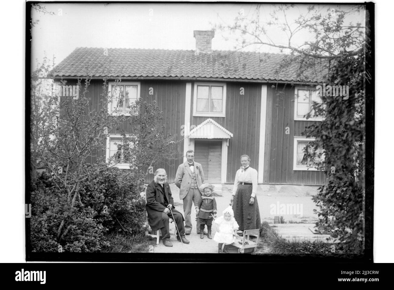 Two -storey couple's cottage, 5 people.Gustaf Johansson Stock Photo - Alamy