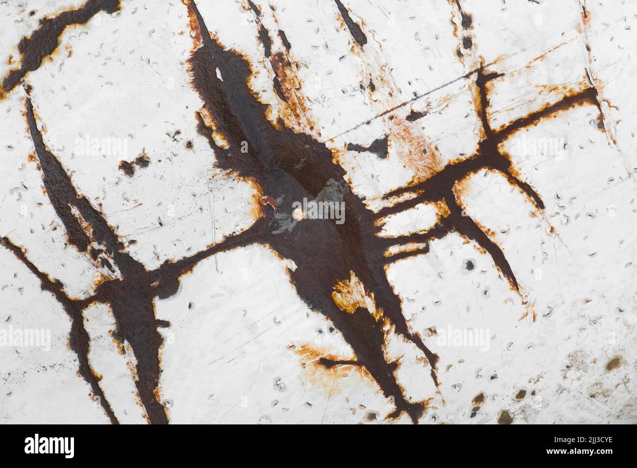 Rusty scratched broken metal surface steel white background damaged ...