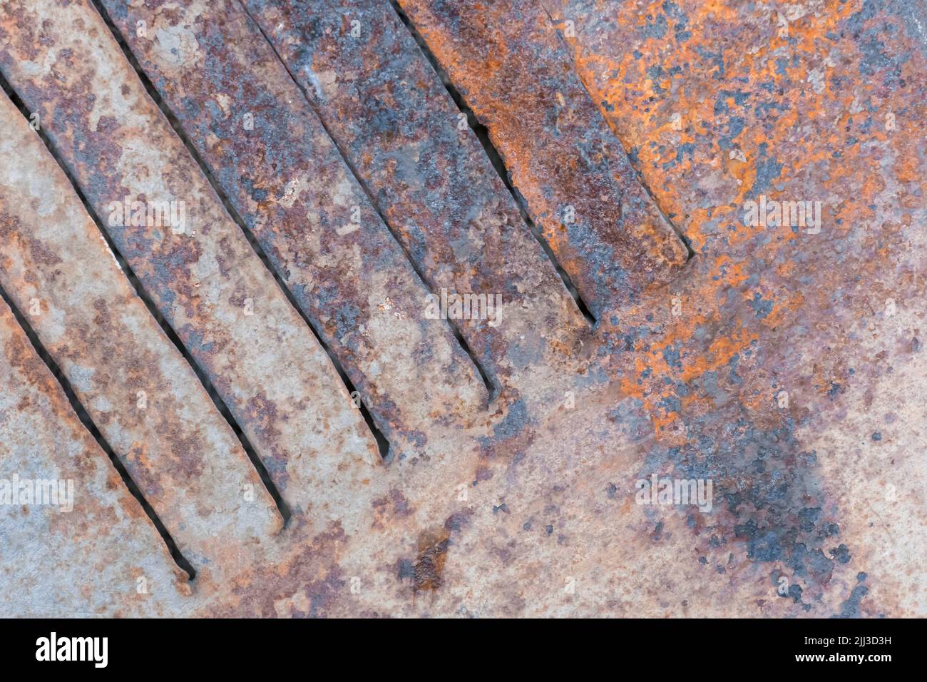 Old rusty dirty metal texture with pattern of lines striped steel rust ...