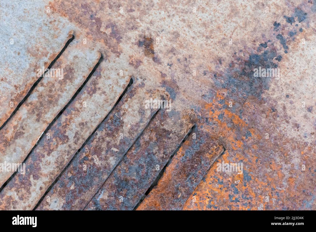 Old rusty dirty metal texture with pattern of lines striped steel rust ...