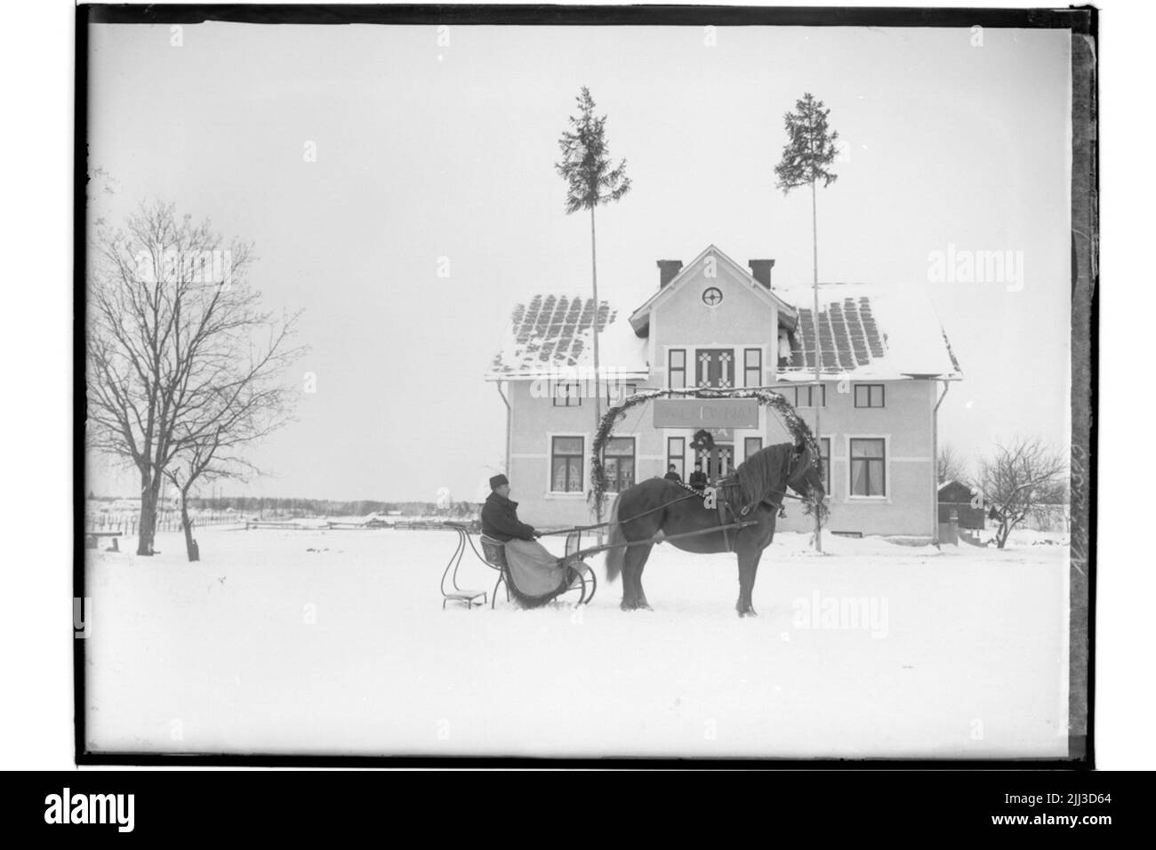 Residential stable house Black and White Stock Photos & Images - Alamy
