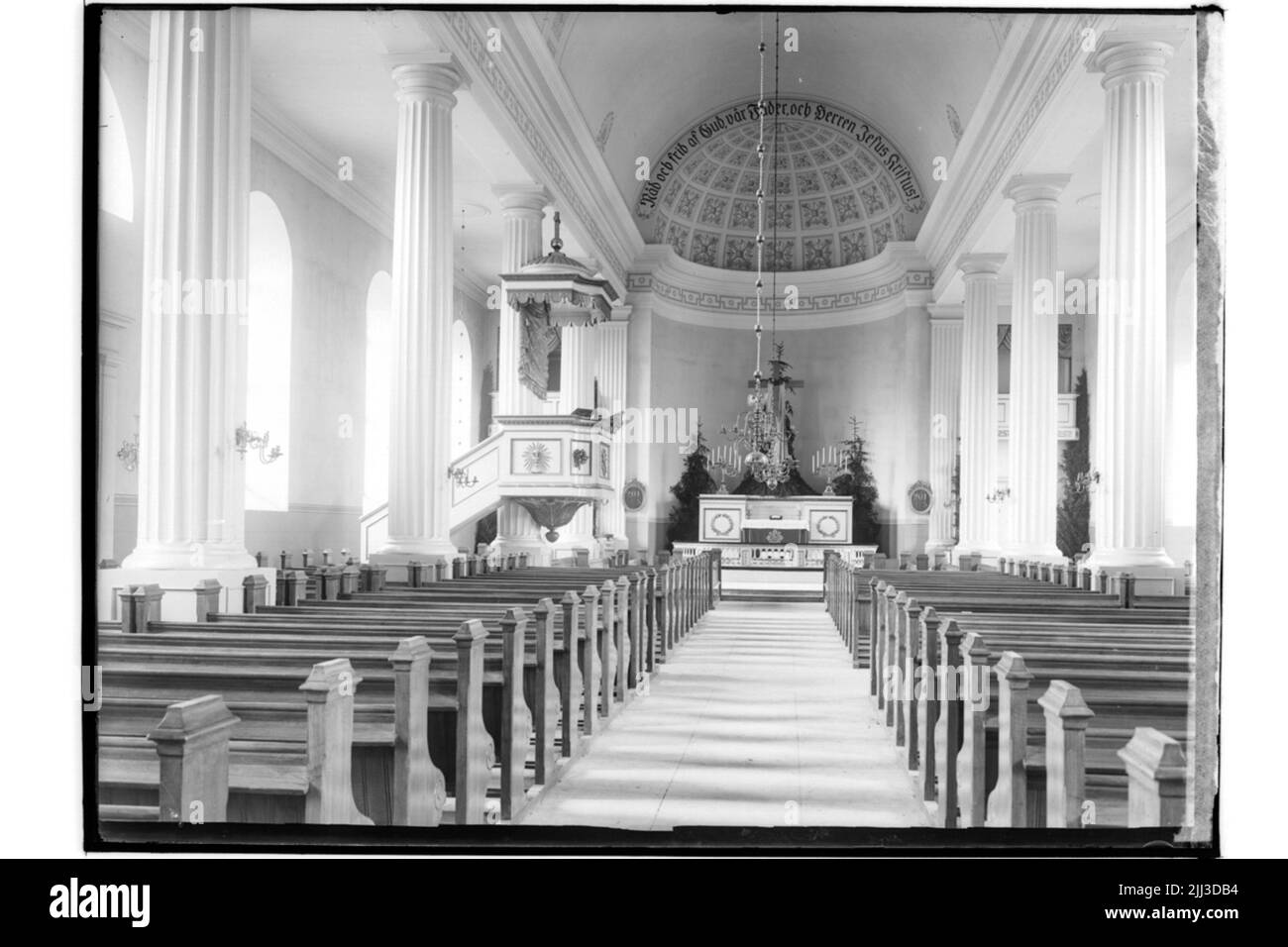 Kumla church, interior Stock Photo - Alamy