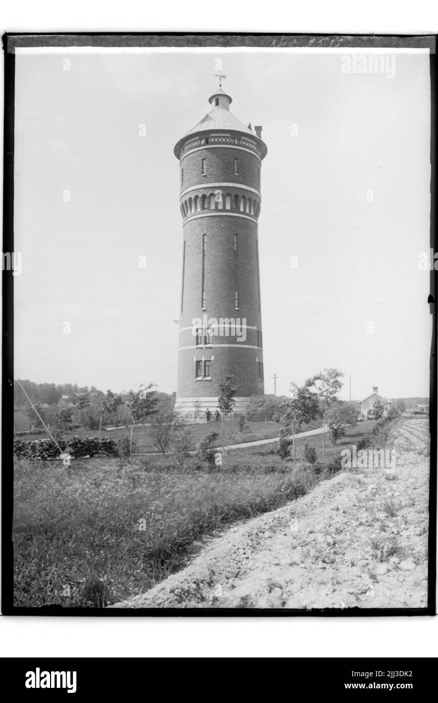 Elevated water tank Black and White Stock Photos & Images - Alamy
