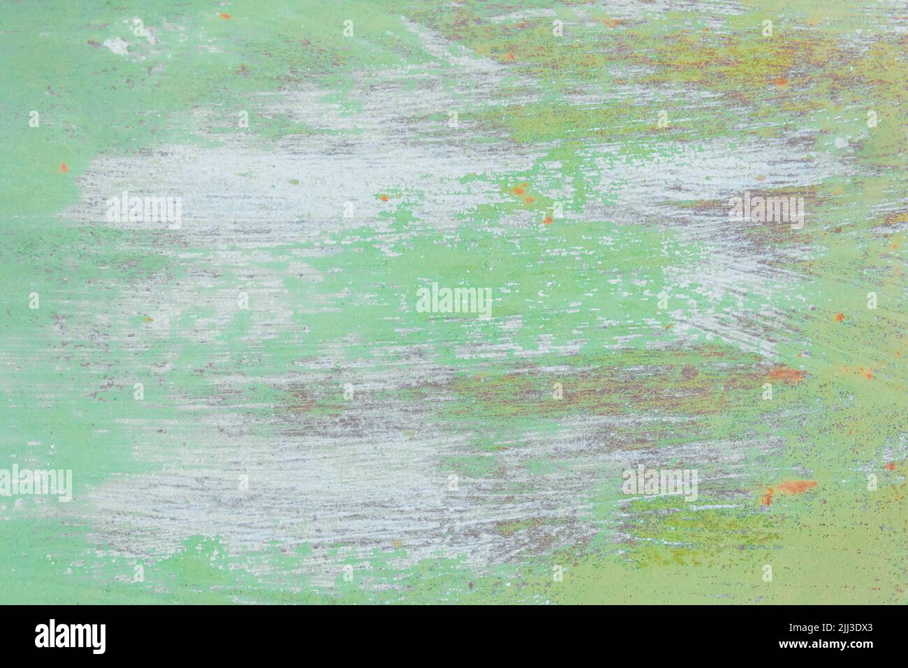 Green paint on abstract metal surface pattern old steel texture ...
