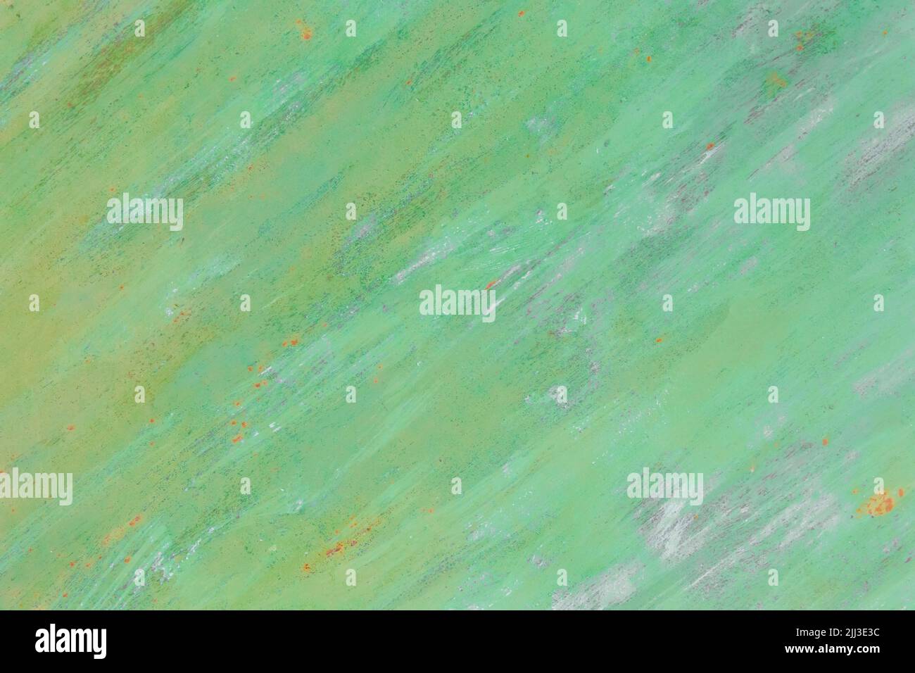 Green paint on abstract metal surface pattern old steel texture ...
