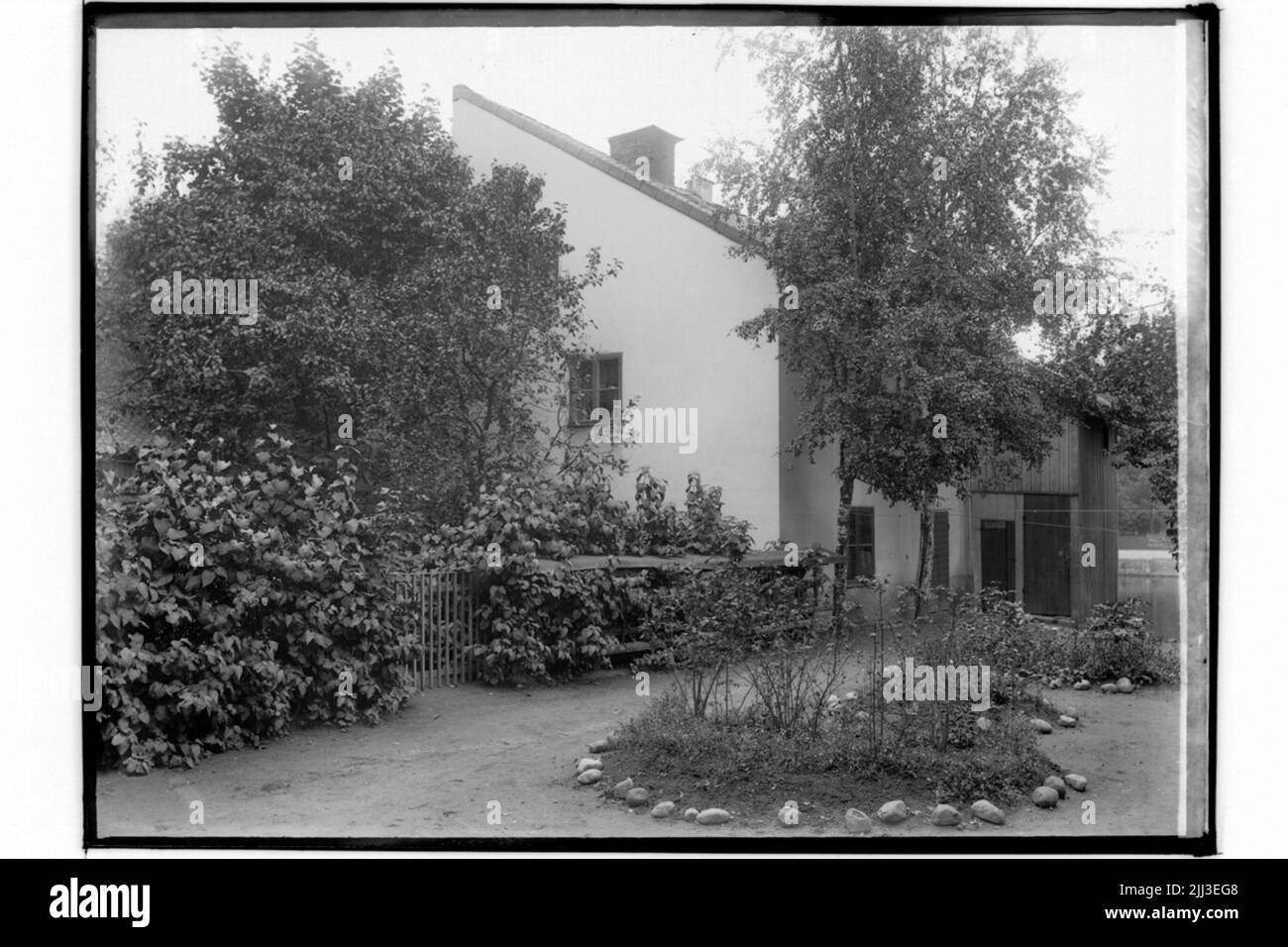 One and a half -level residential buildings, the farmhouse Stock Photo ...
