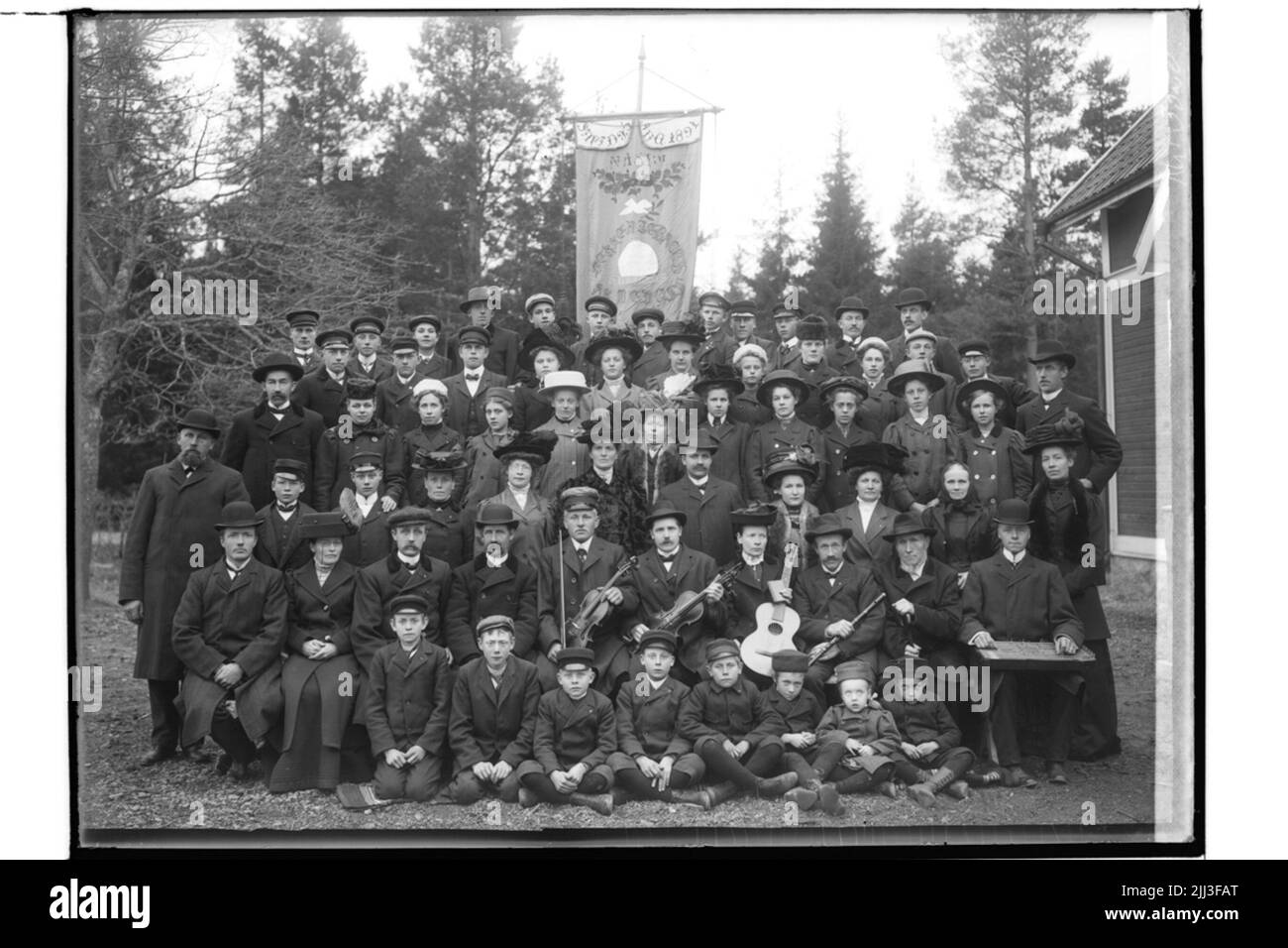 Ullesäters Blåbandistförening, 63 people Stock Photo - Alamy