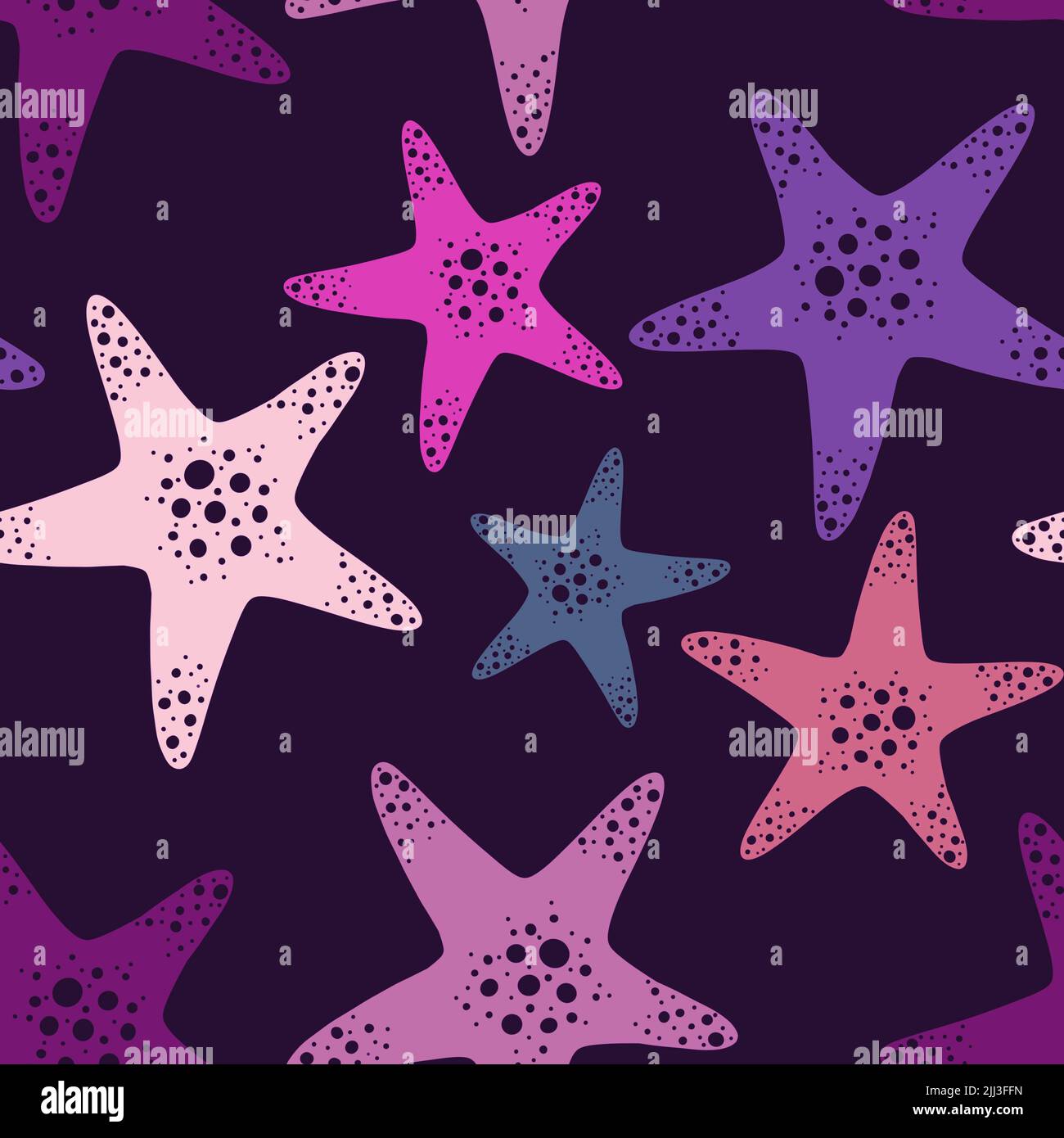 Summer ocean seamless sea star pattern for clothes print and ...