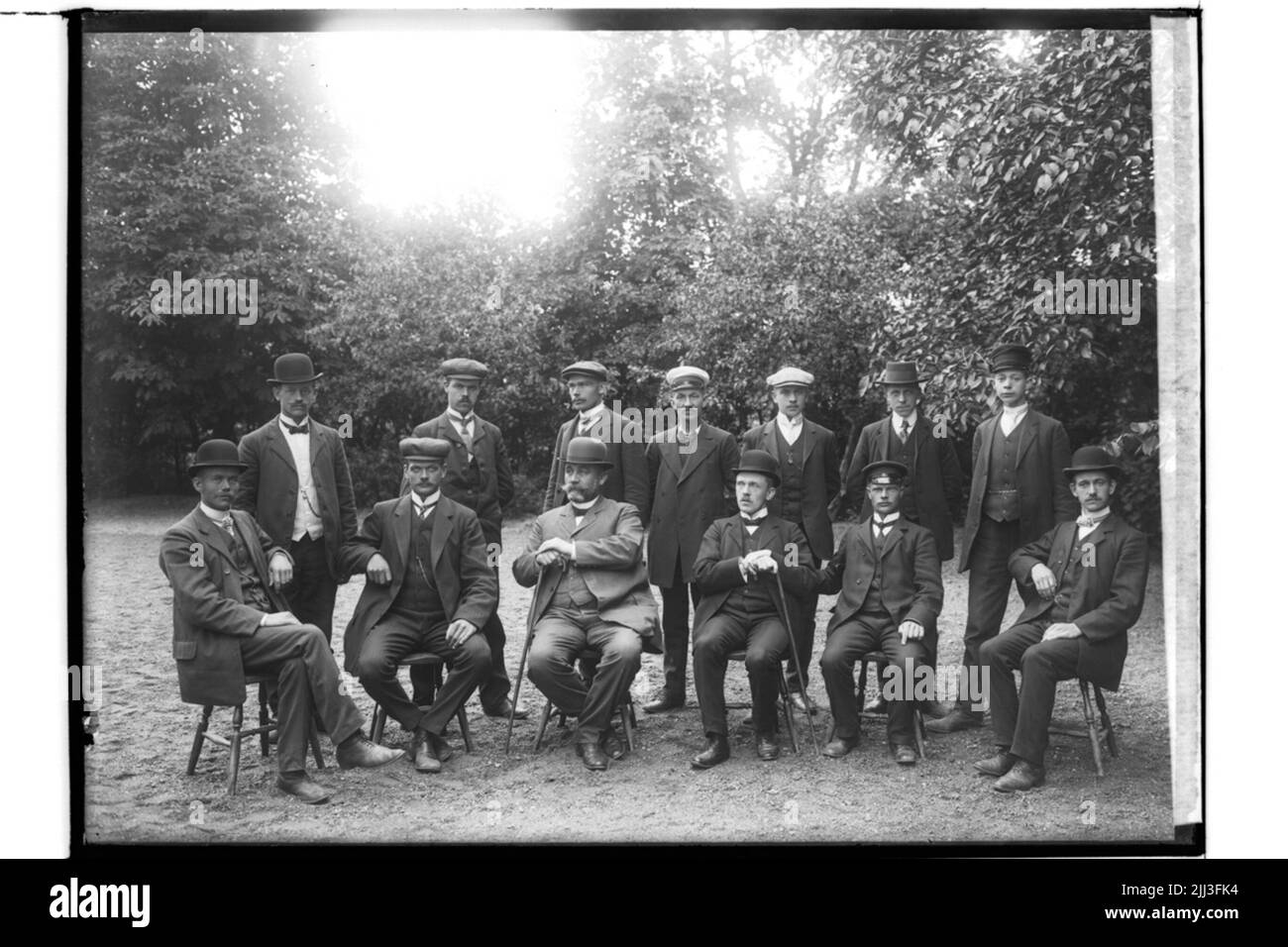 Deaf -School, student group 13 persons. Rector Karl Broberg Stock Photo ...