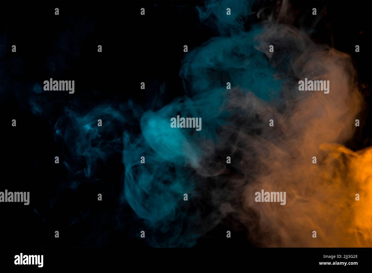 movement of a cloud of cigarette vapour in different colours degrading ...