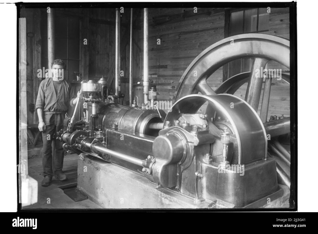 Maskin House, Interior, A Man.master Axel Johansson Stock Photo - Alamy