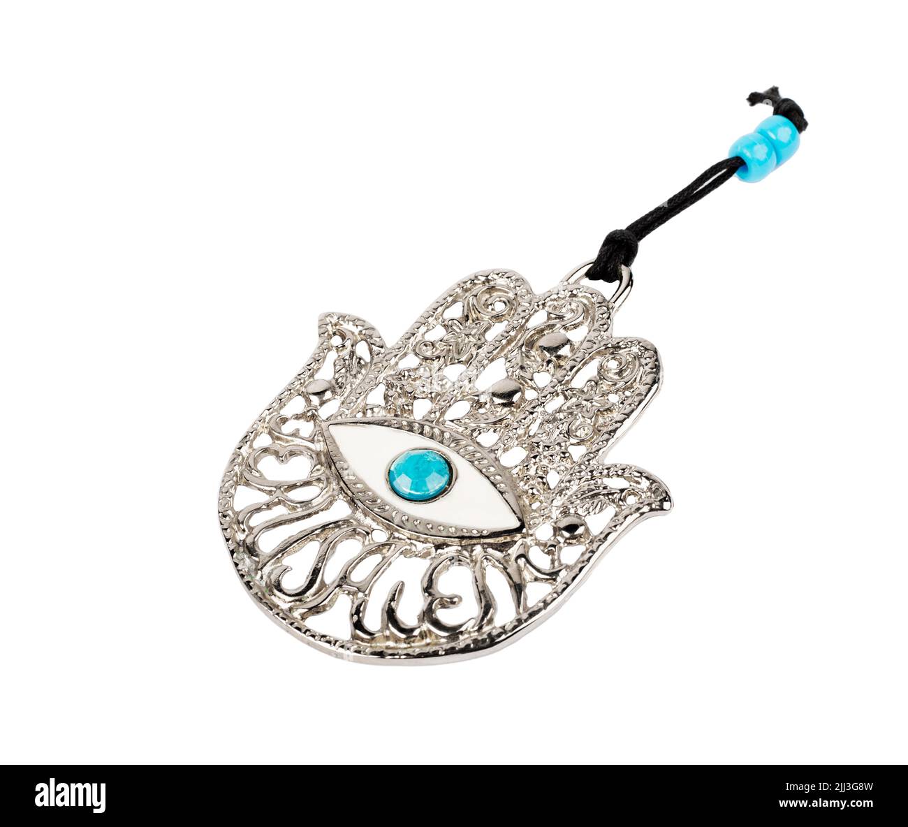 Metal hamsa for blessing isolated on white background Stock Photo - Alamy