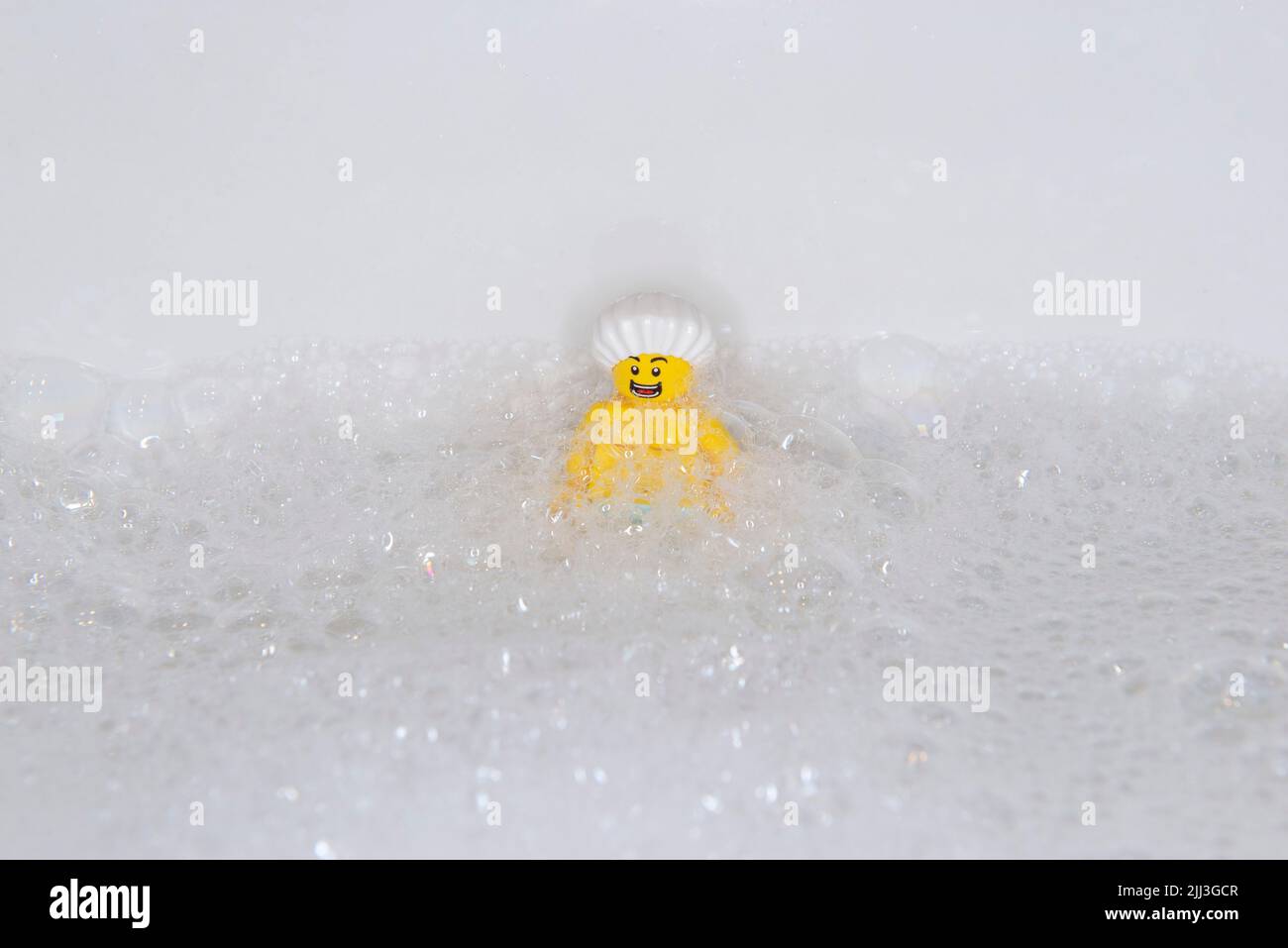 Bauru, Brazil. 7, June, 2022: Lego minifigure of isolated happy man ...