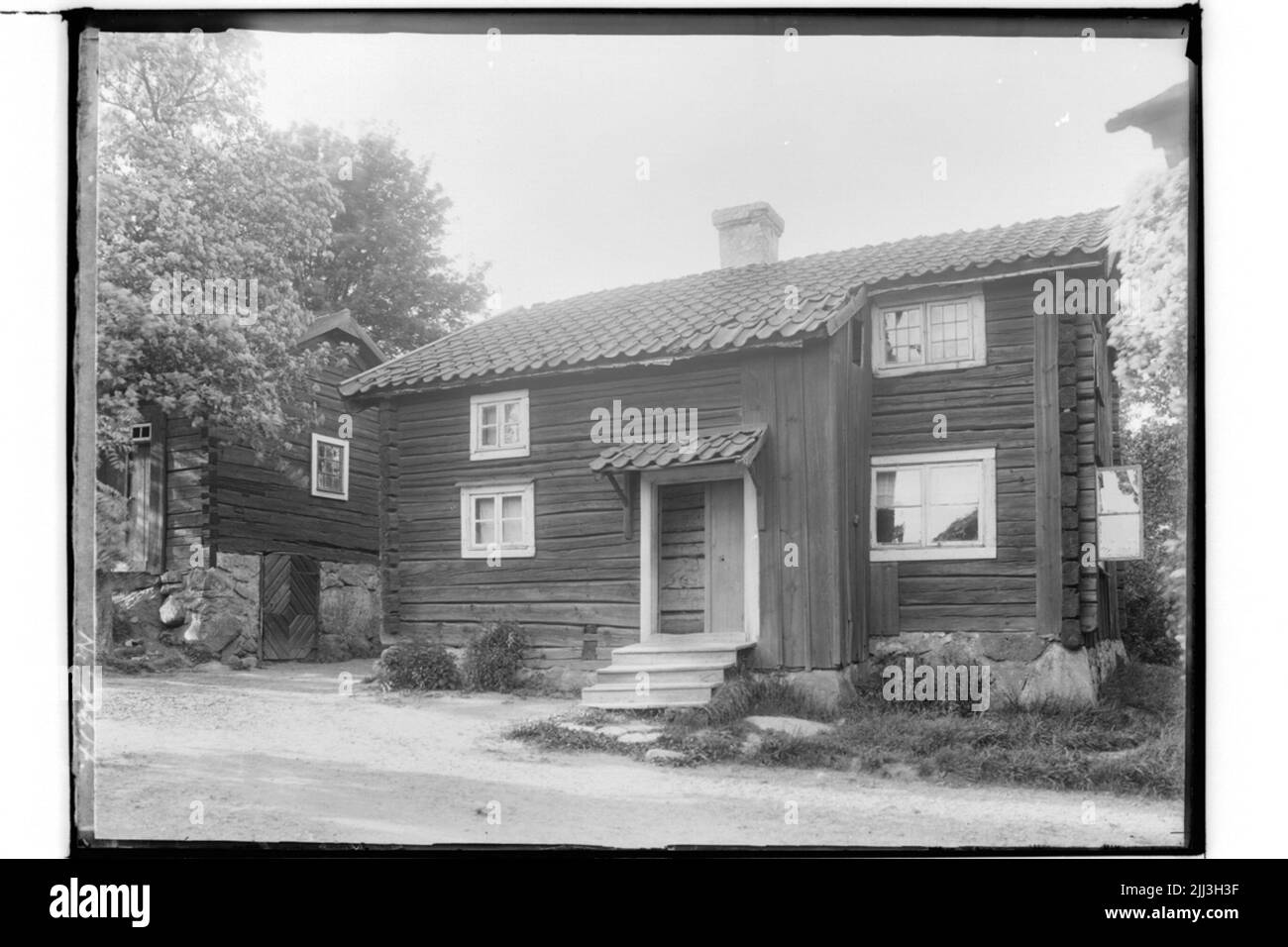 Old -fashioned timber buildings. Axel Andersson (buildings are ...