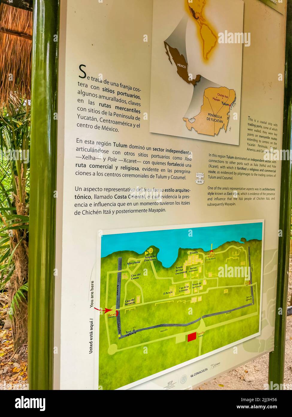 Tulum Mexico 25. March 2011 Ancient Tulum ruins Mayan site with temple ...