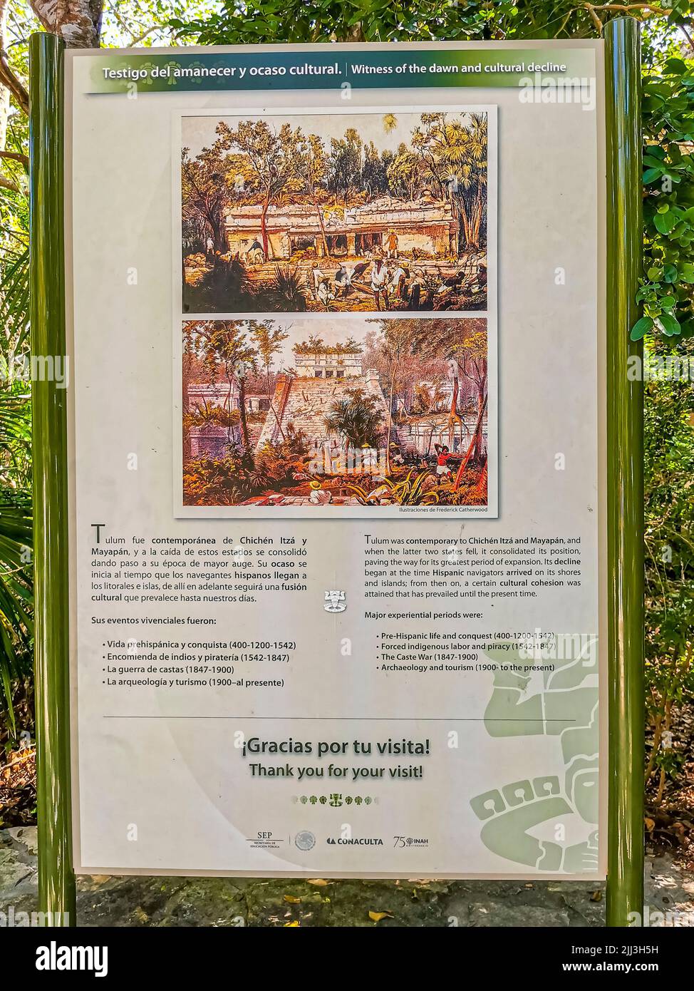 Tulum Mexico 02. March 2011 Ancient Tulum ruins Mayan site with temple ...