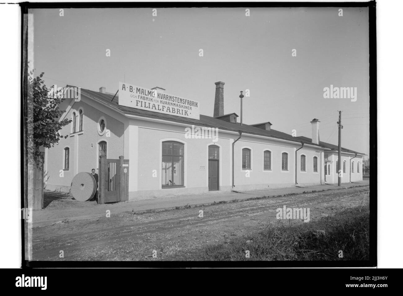 AB Malmö Kvarnstensfabrik, one -storey factory building.gilial factory ...
