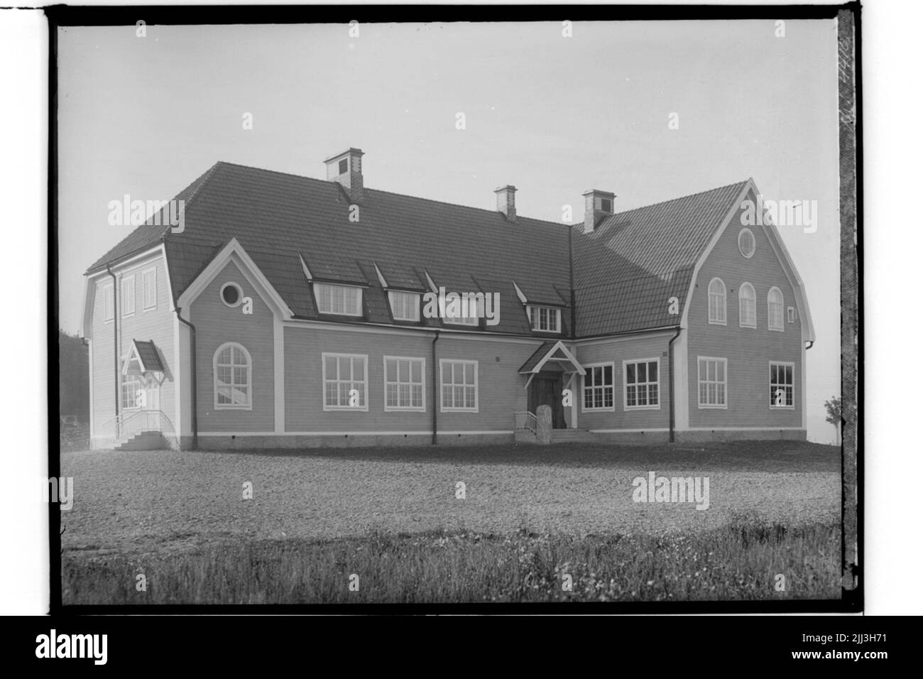 Almby new schoolhouse (Almby Södra school) one and a half -story ...