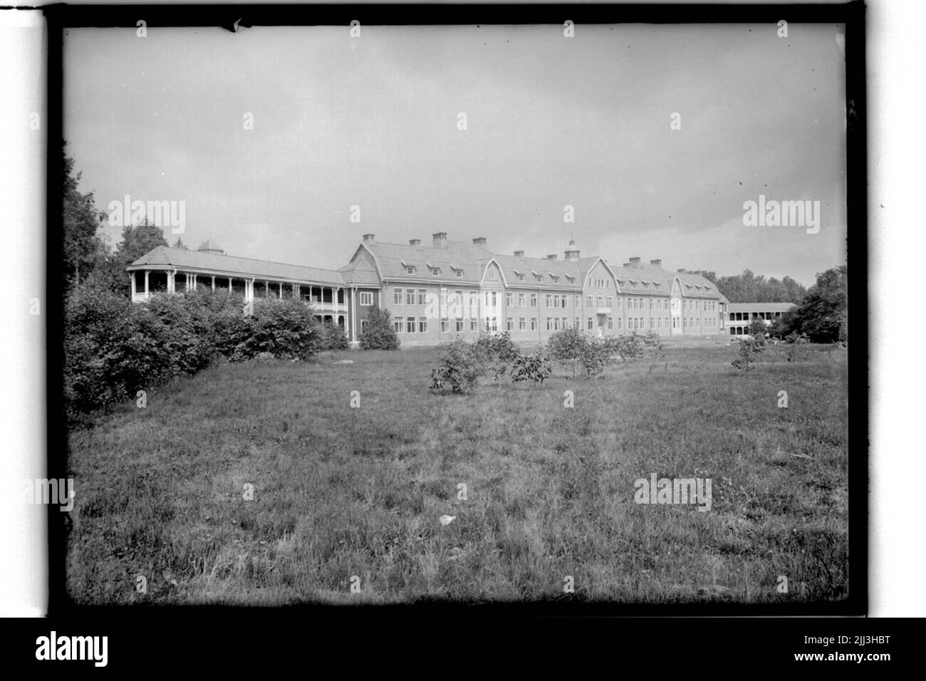 Garphytte sanatorium, two -storey hospital buildings, the front of the ...