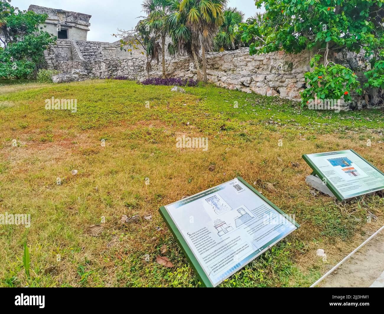 Tulum Mexico 13. March 2011 Ancient Tulum ruins Mayan site with temple ...