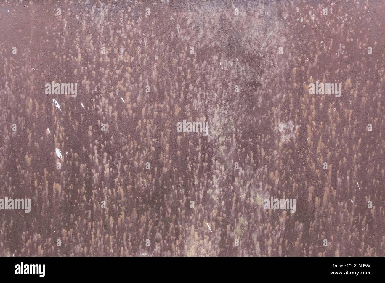 Paint marks on dirty old surface brown metal background steel texture ...