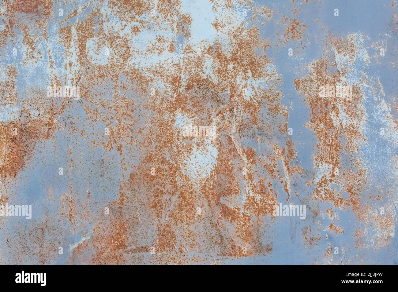 Rusty scratched peeling outdated metallic texture steel weathered color background grunge ...