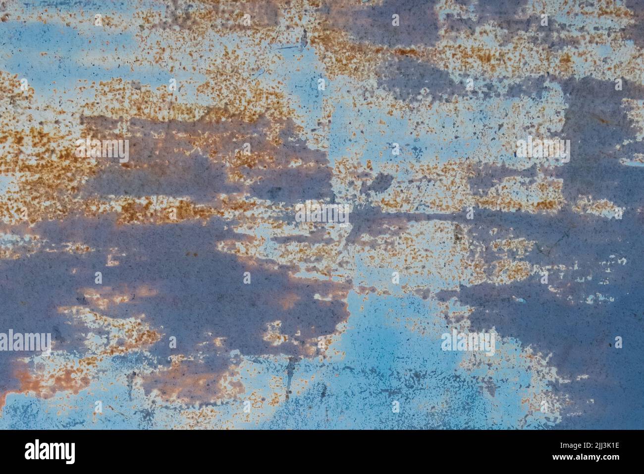 Rusty scratched peeling outdated metallic texture steel weathered blue ...