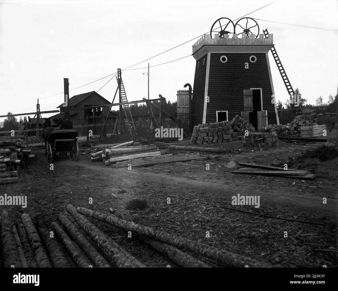 Dalkarlsberg's mines. The picture shows Troili Schakt in Dalkarlsberg ...