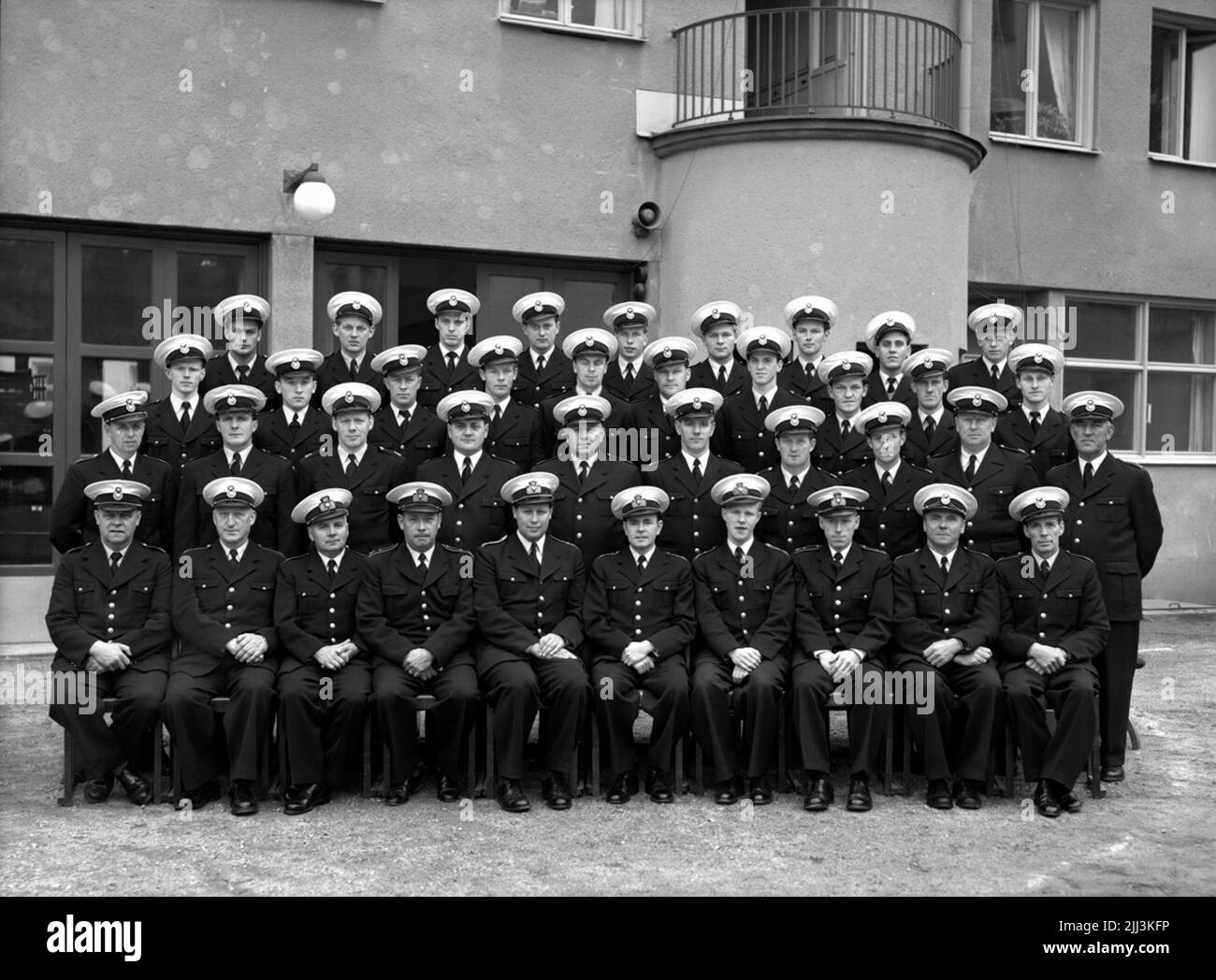 Örebro city fire brigade, 39 fire soldiers in front of the fire station ...