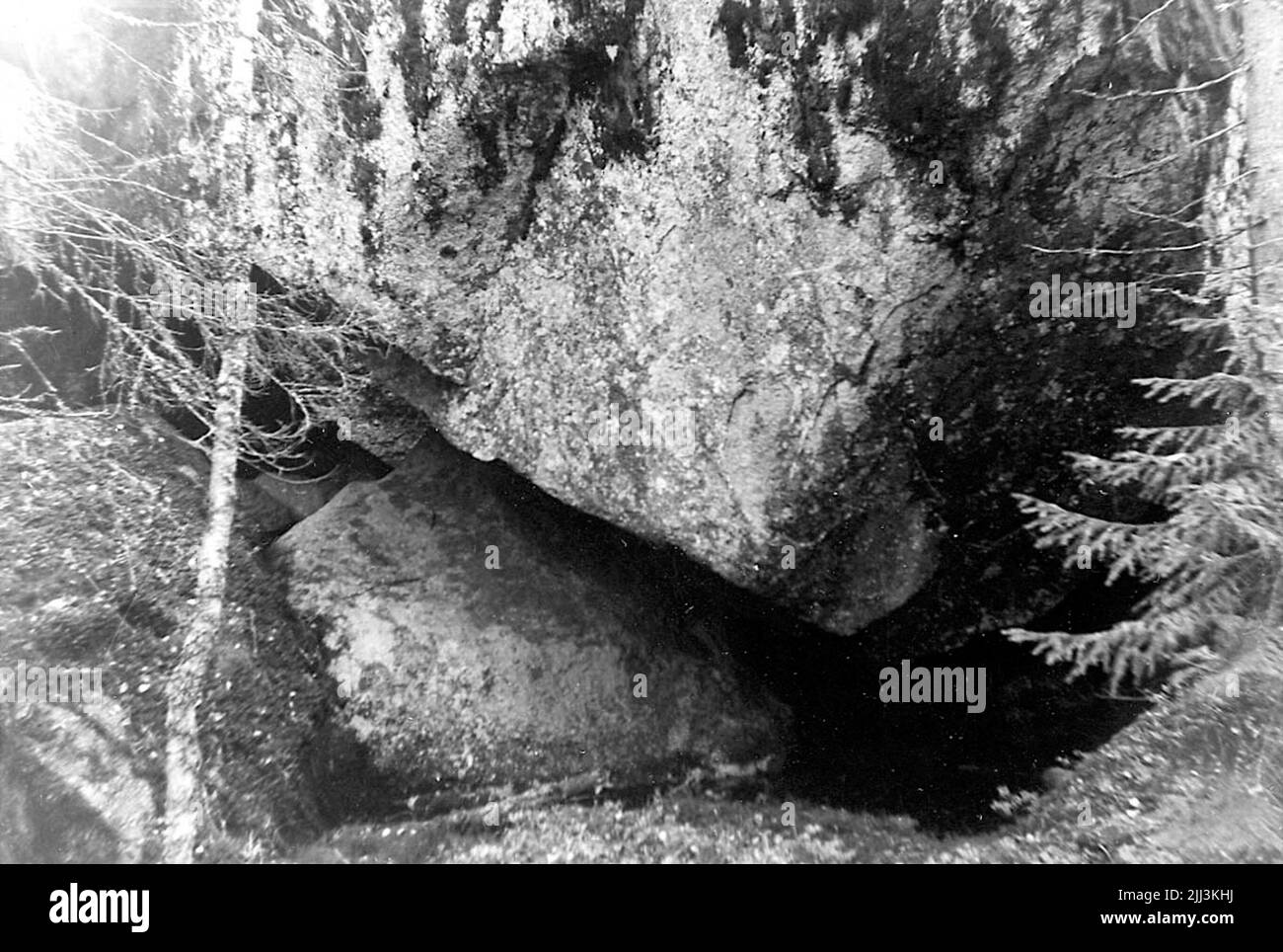 Very moving blocks resting on smaller blocks.stone source Stock Photo ...